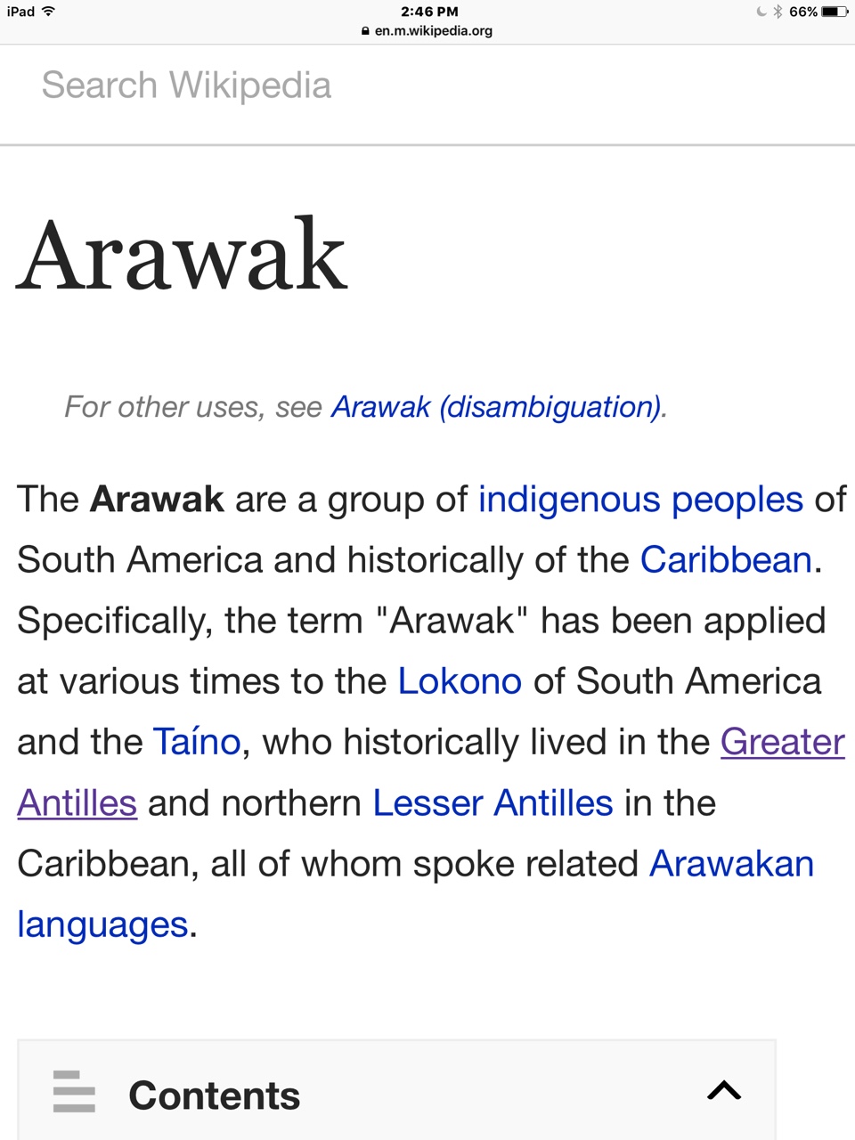 Arawaks Meaning