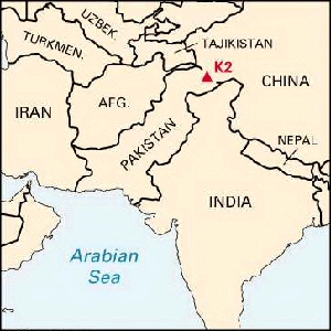 K2 On Map Of India - United States Map