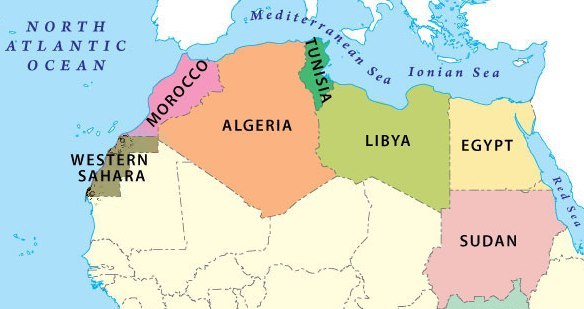 Map Morocco North Africa